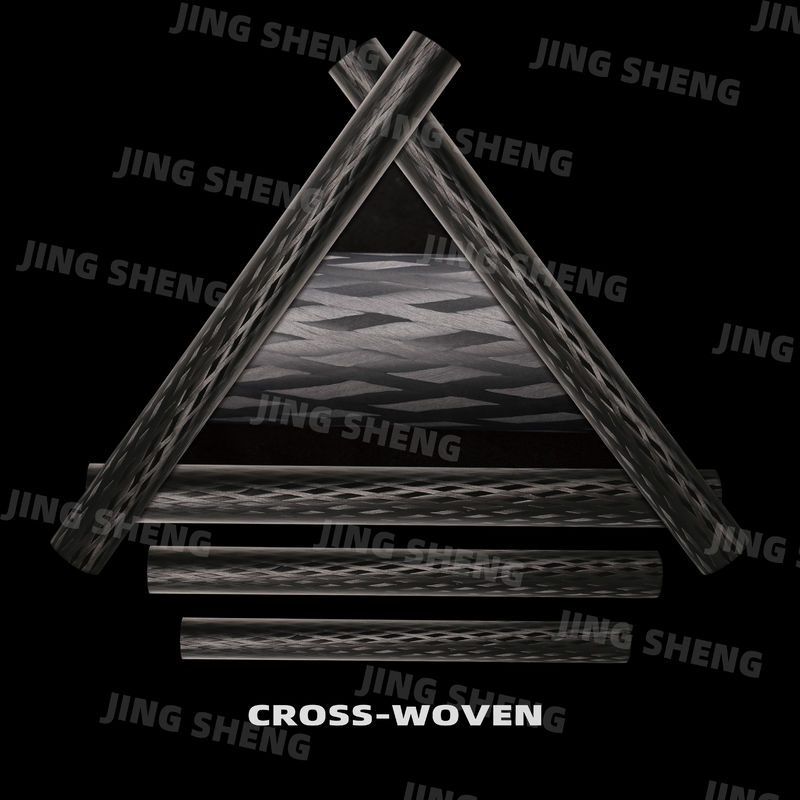 Matte Black Carbon Fiber Round Tube CROSS-WOVEN Surface For Drone Frame ...