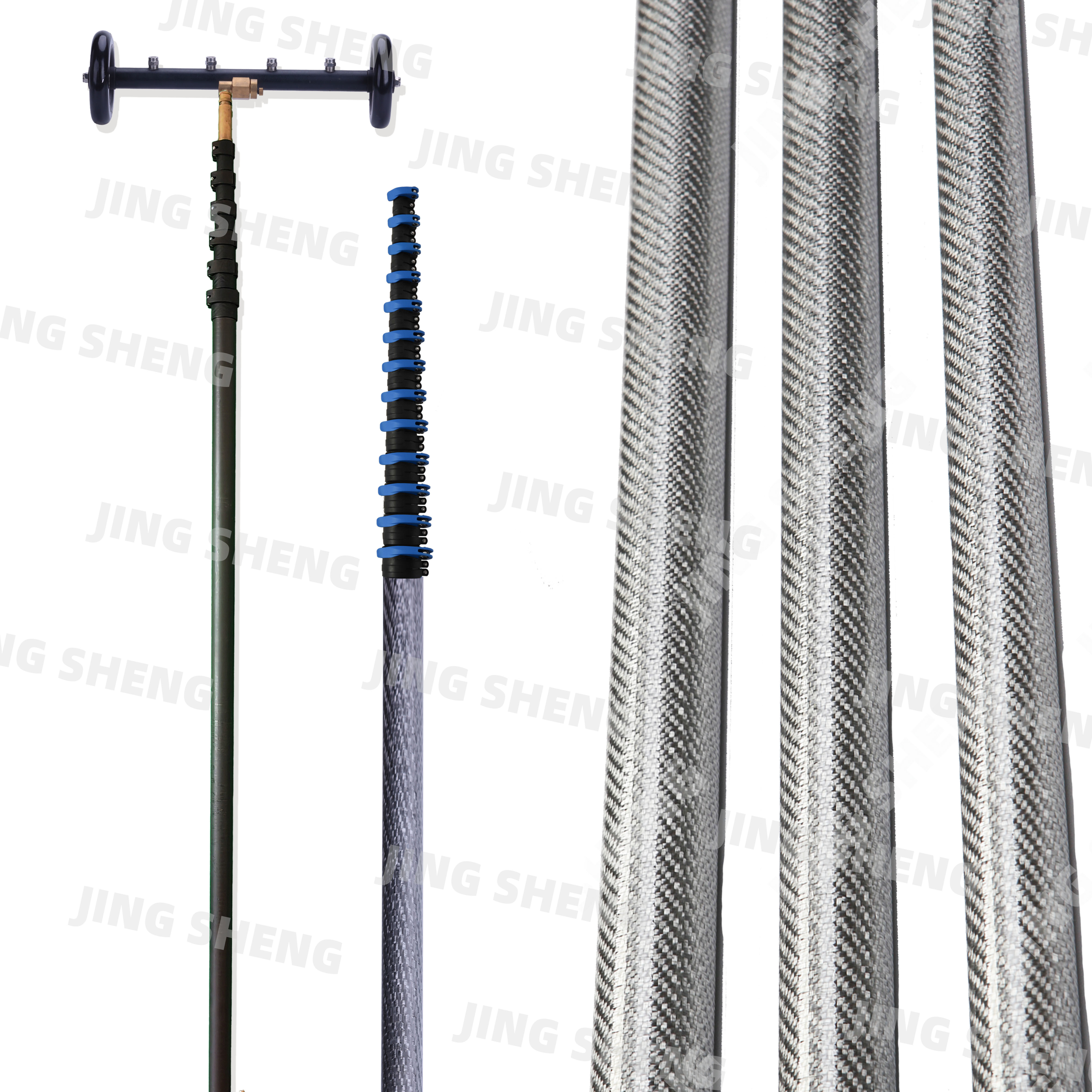 45ft Keclar Carbon Fiber Telescopic Pole for High Pressure Washer ...