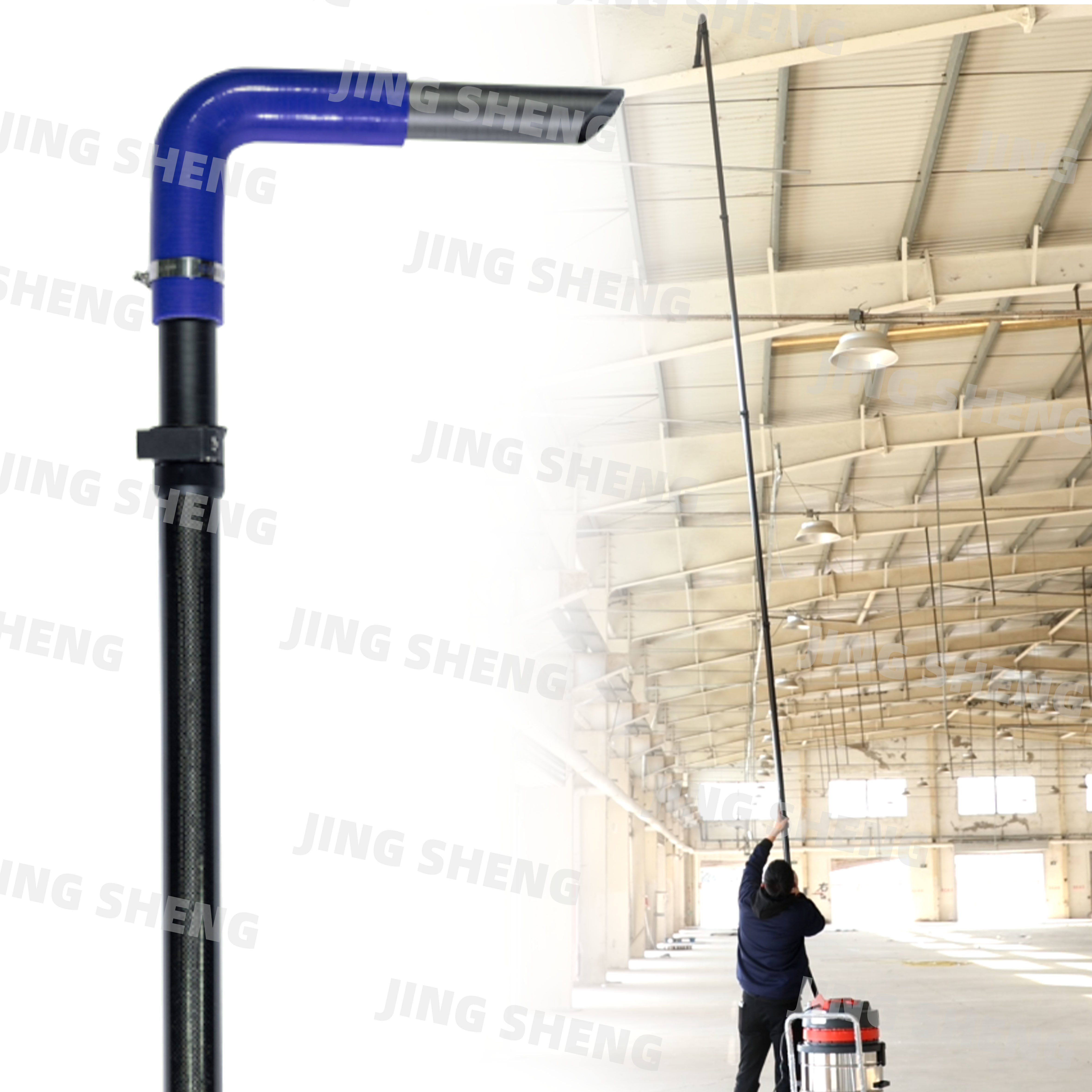 ODM Gutter Vacuum Pole 15ft Carbon Fibre Gutter Pole For Villa Roof Drain